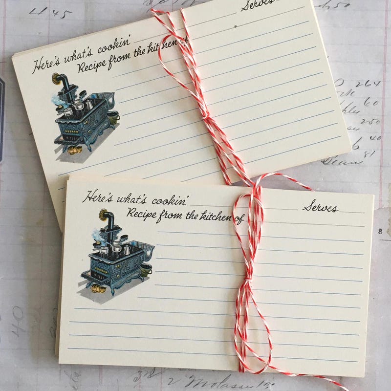 Old Recipe Cards - Etsy