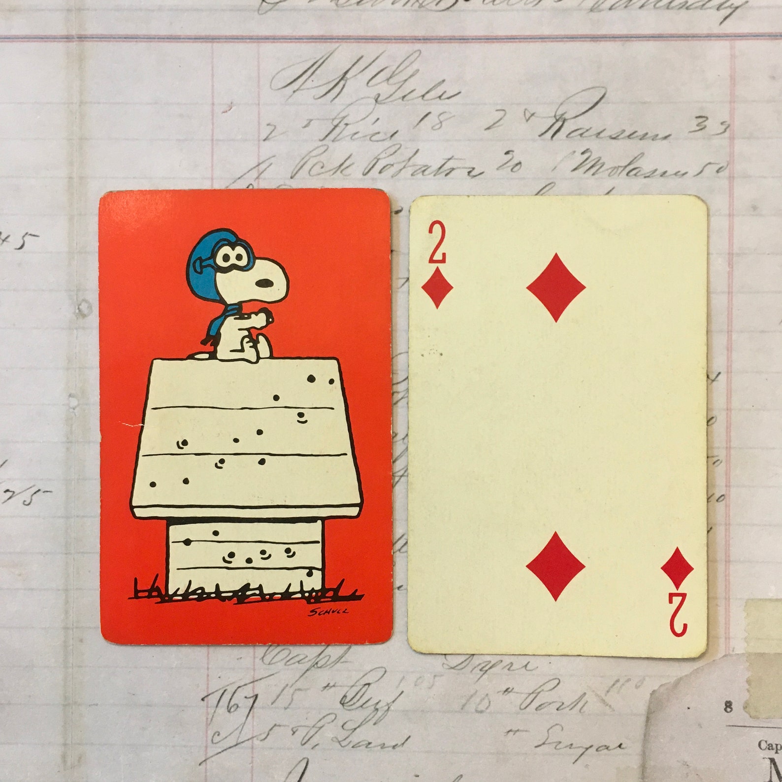 Peanuts Swap Cards / 2 Vintage Snoopy ACE Swap Cards Great for - Etsy