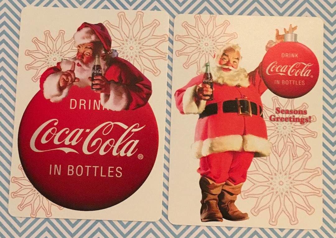 Coca Cola Cards SANTA Vintage Style Great for Mixed Media, Altered Arts ...