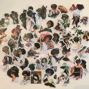 Victorian Sticker Pack / 50 Pc. Vintage Style Victorian Ladies Stickers ...