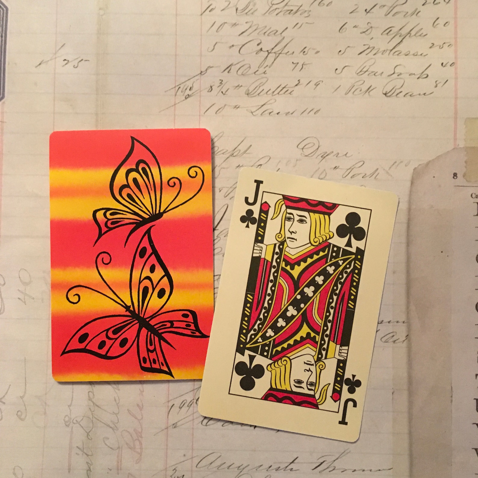 Butterfly Swap Cards / 2 Vintage Butterfly Playing Cards Great | Etsy