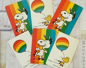 Peanuts Swap Cards / 6 Vintage Snoopy Swap Cards Great for Mixed Media ...