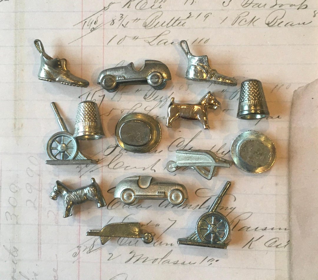 Monopoly Tokens / 14 Vintage Monopoly Game Tokens for Altered Art ...