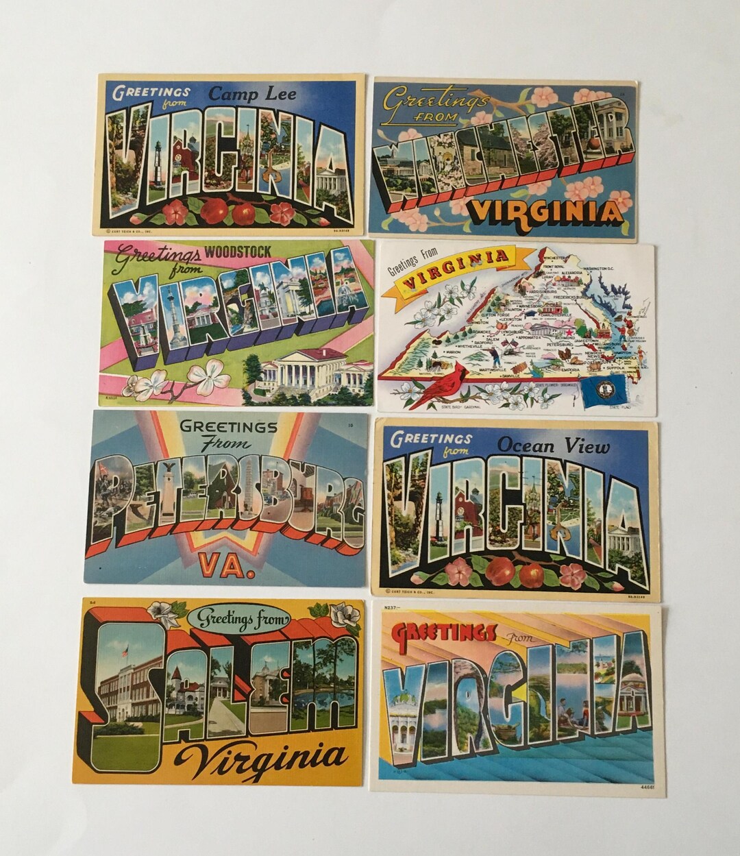 Virginia Postcards / 8 Vintage Virginia POSTCARD Lot Unused/used - Etsy