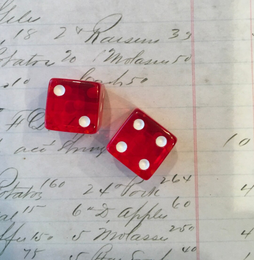 Monopoly Dice / 2 Vintage Red Monopoly Dice Game Pieces Great for ...
