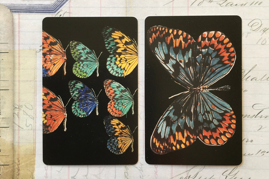 Butterfly Swap Cards / 2 Vintage Butterfly Playing Cards Great for ...