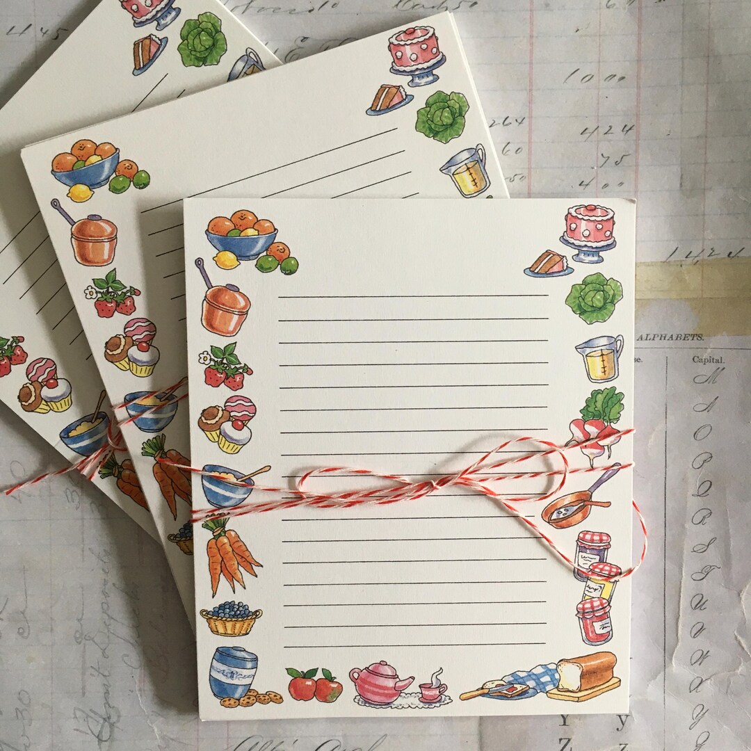 Recipe Cards / 13 Vintage Recipe Cards 6” X 5” New Old Stock~~cottage ...