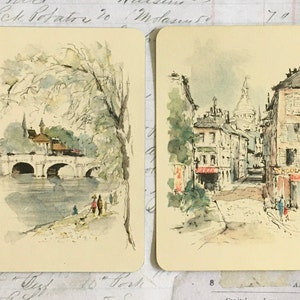 Paris Cards / 2 Vintage Paris France Playing Cards Bridge Size Single ...