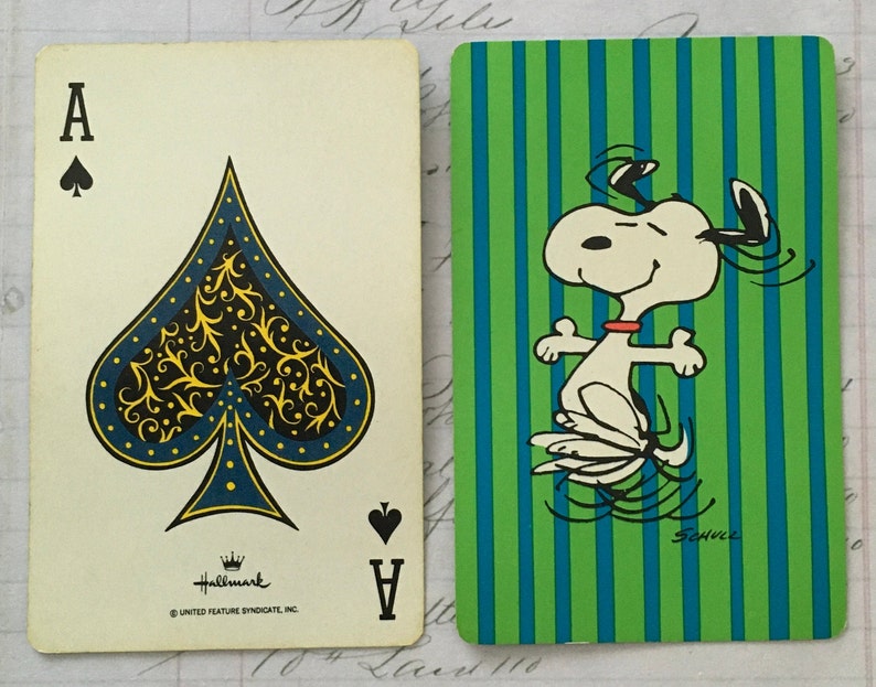 Snoopy Cards / 2 Vintage Snoopy Playing Cards by Hallmark - Etsy