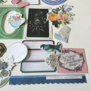 SCRAP PACK / 40 Pc. Floral Scrap Pack Embellishments Die Cuts Kit Great ...