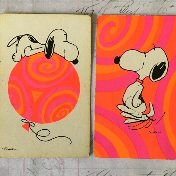 Snoopy Cards - Etsy
