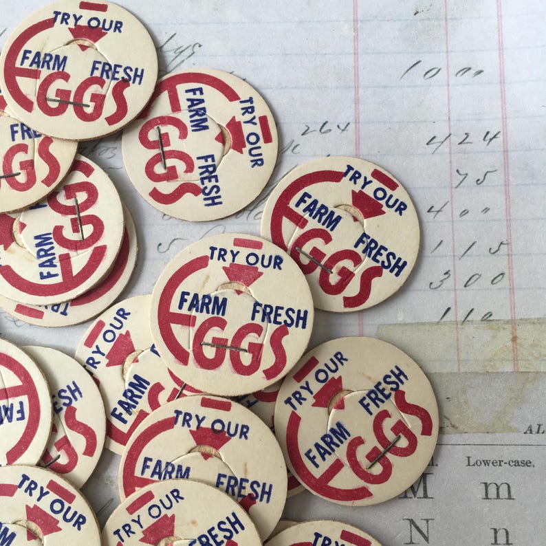 Milk Caps / 25 Vintage Dairy Bottle Caps — Farm Fresh EGGS — Great for ...
