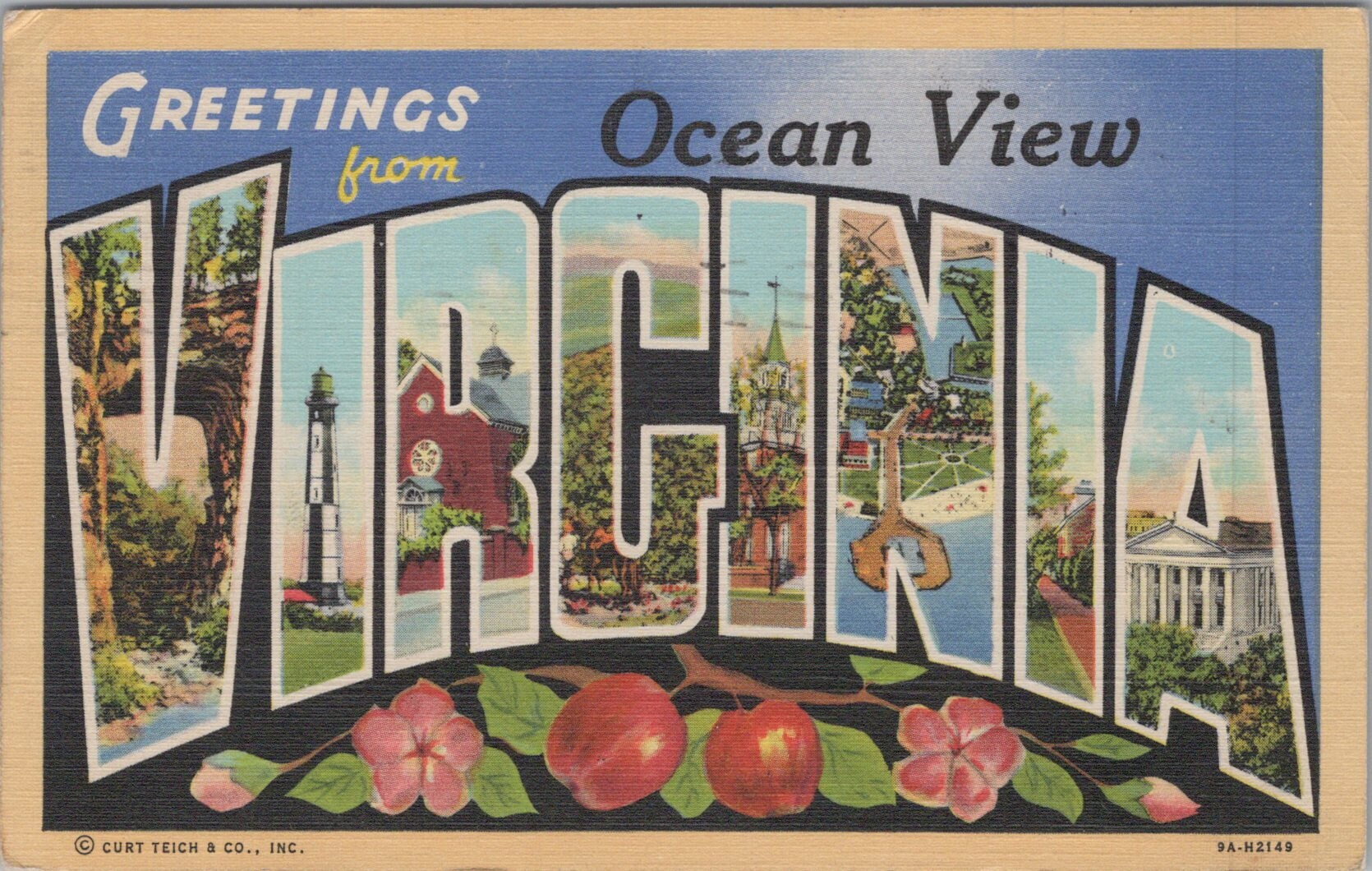 Virginia Postcard / Vintage Greetings from Ocean View VIRGINIA | Etsy