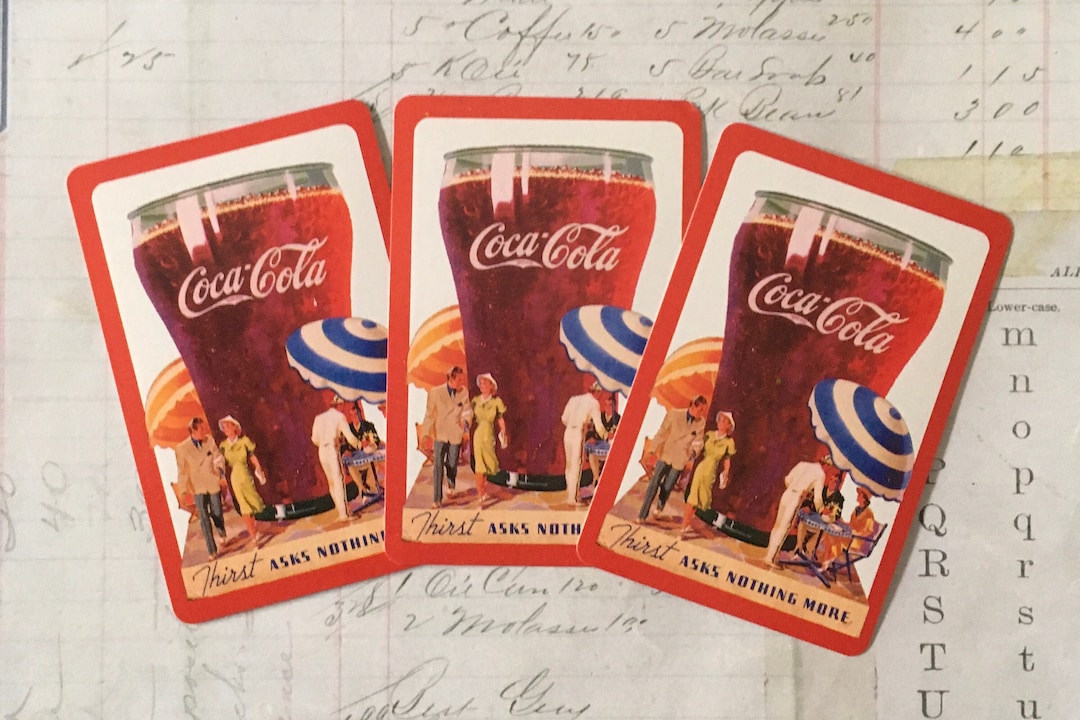 Coca Cola Cards / 3 Vintage Coca Cola Advertising Playing Cards Great ...