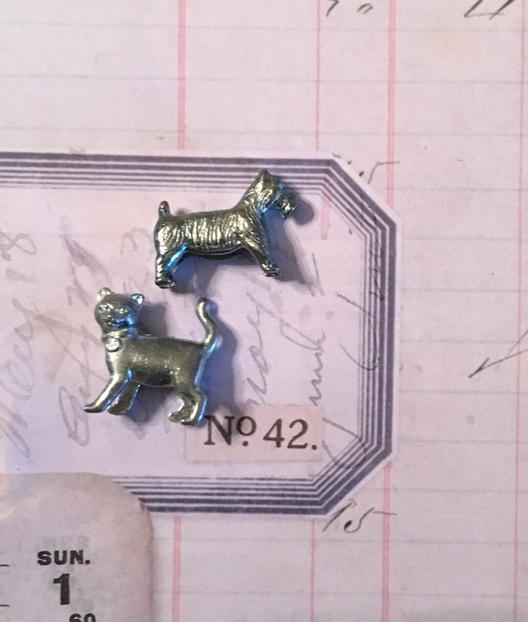 Monopoly Dog Cat / 2 Monopoly DOG & CAT Tokens Great for Mixed Media ...
