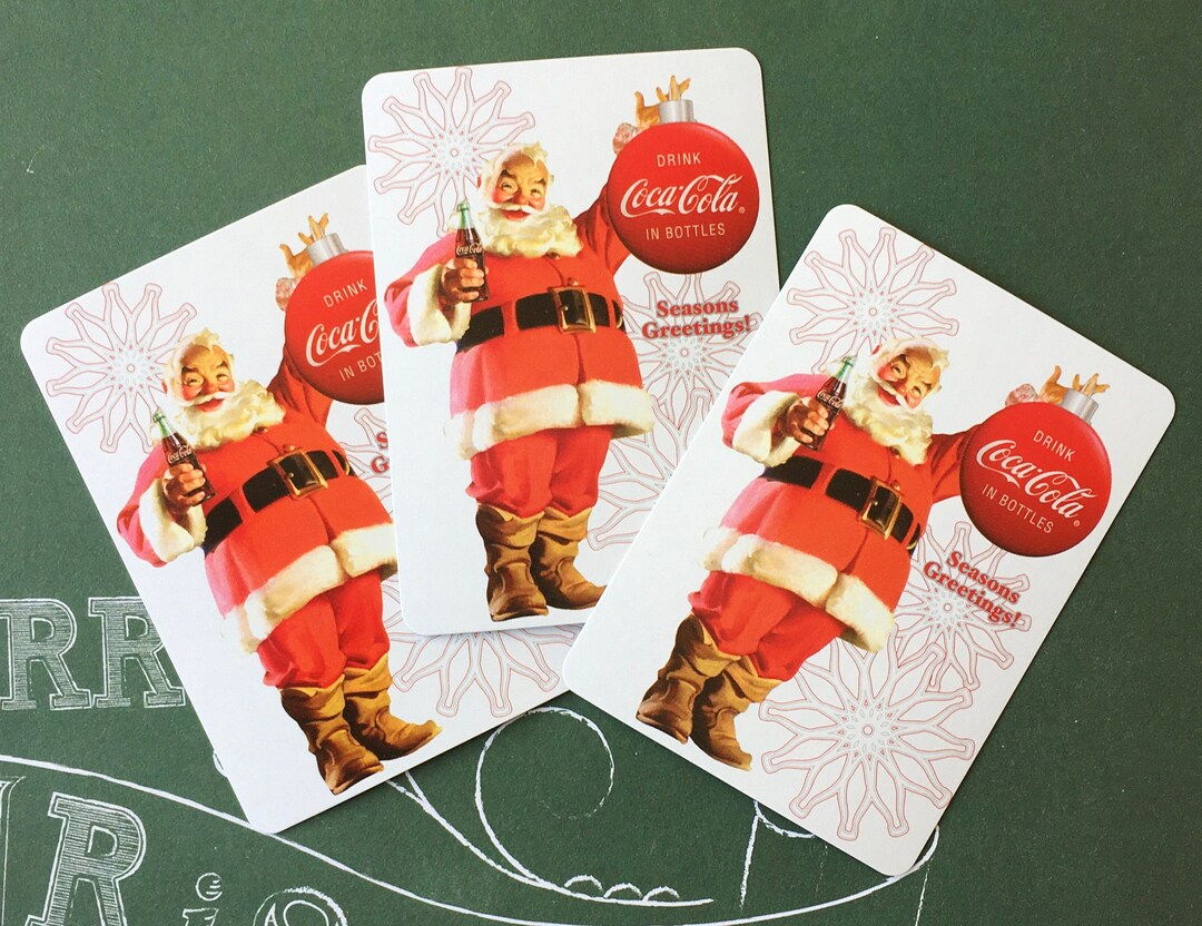 Coca Cola Cards SANTA / 3 Vintage Style SANTA Swap Cards Great - Etsy