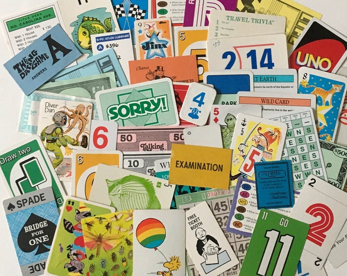 Game Cards / 50 Pc. Game Cards Scrap Pack -- Great for Card Making ...