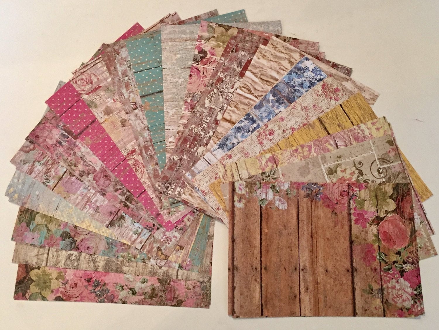 Floral Scrapbook Paper / 20 Sheets 4.5 x 6.5 | Etsy