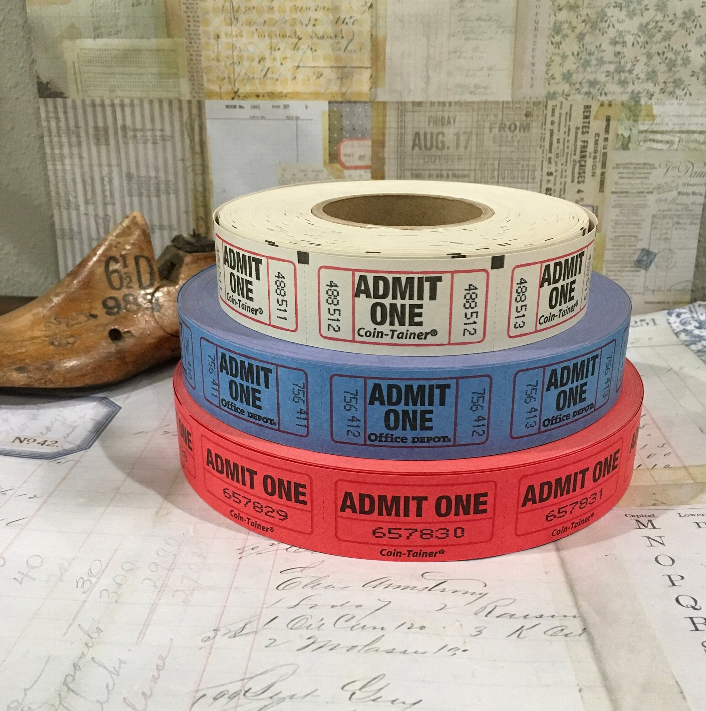 Blue Single Raffle Tickets