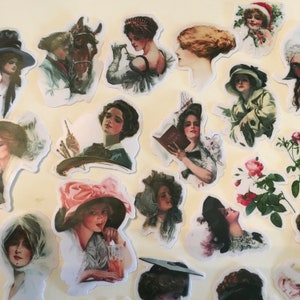 Victorian Sticker Pack / 50 Pc. Vintage Style Victorian Ladies Stickers ...