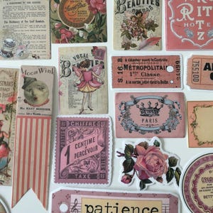 Pink Scrap Pack / 45 Pc. Vintage Style Pink Scrap Pack Sticker Kit ...