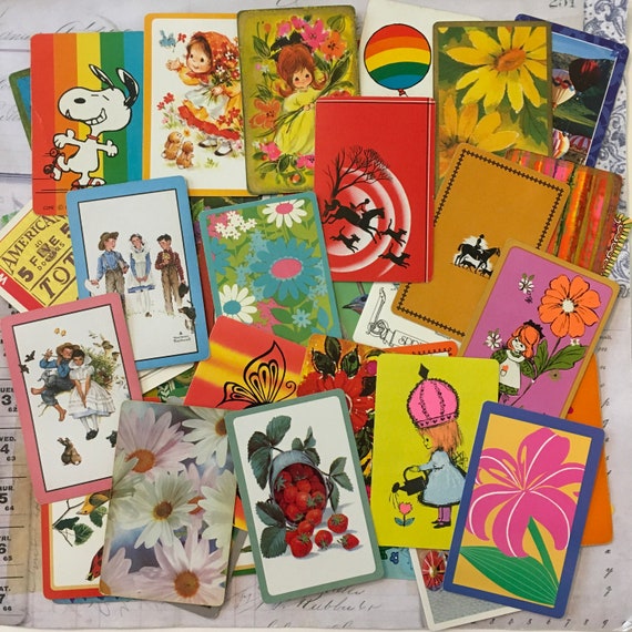 Lot of 4 Swap Playing Cards Vintage Ephemera for Journaling Collage or ...