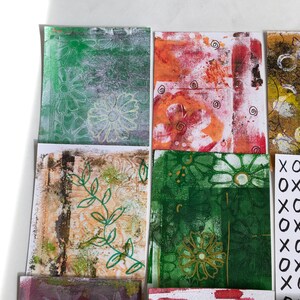 Collage Papers / 20 Pc. Hand Painted Collage Paper Scraps Mixed Media ...