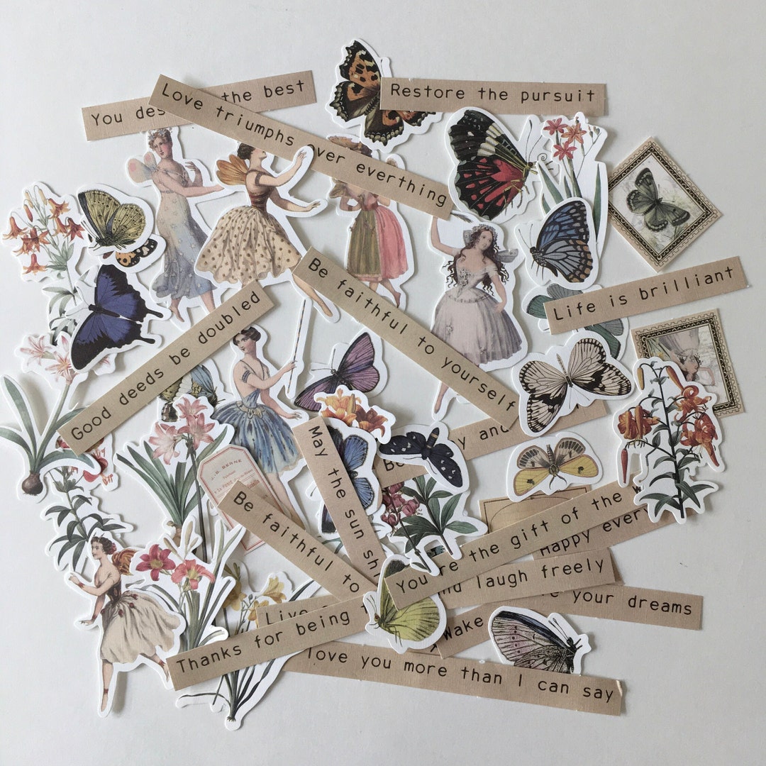 FAIRY Pack / 50 Pcs. Mini FAIRY & BUTTERFLY Scrap Pack Pieces - Etsy
