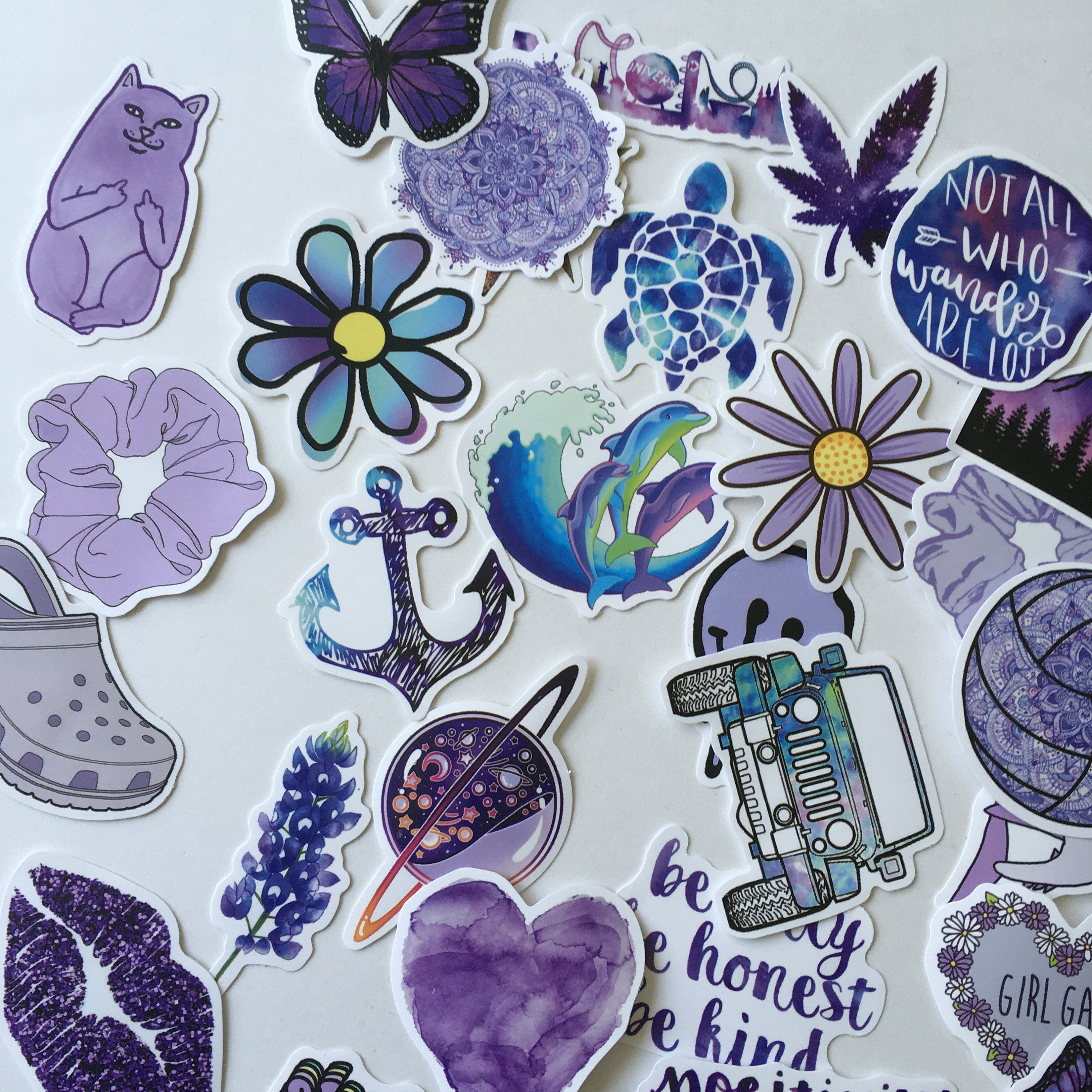STICKERS / 50 Hydro flask Stickers VSCO girl stickers Purple - Etsy.de