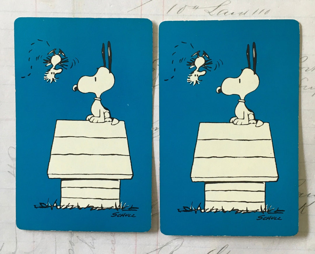 Peanuts Cards / 2 Vintage Snoopy Playing Cards Great for Mixed - Etsy