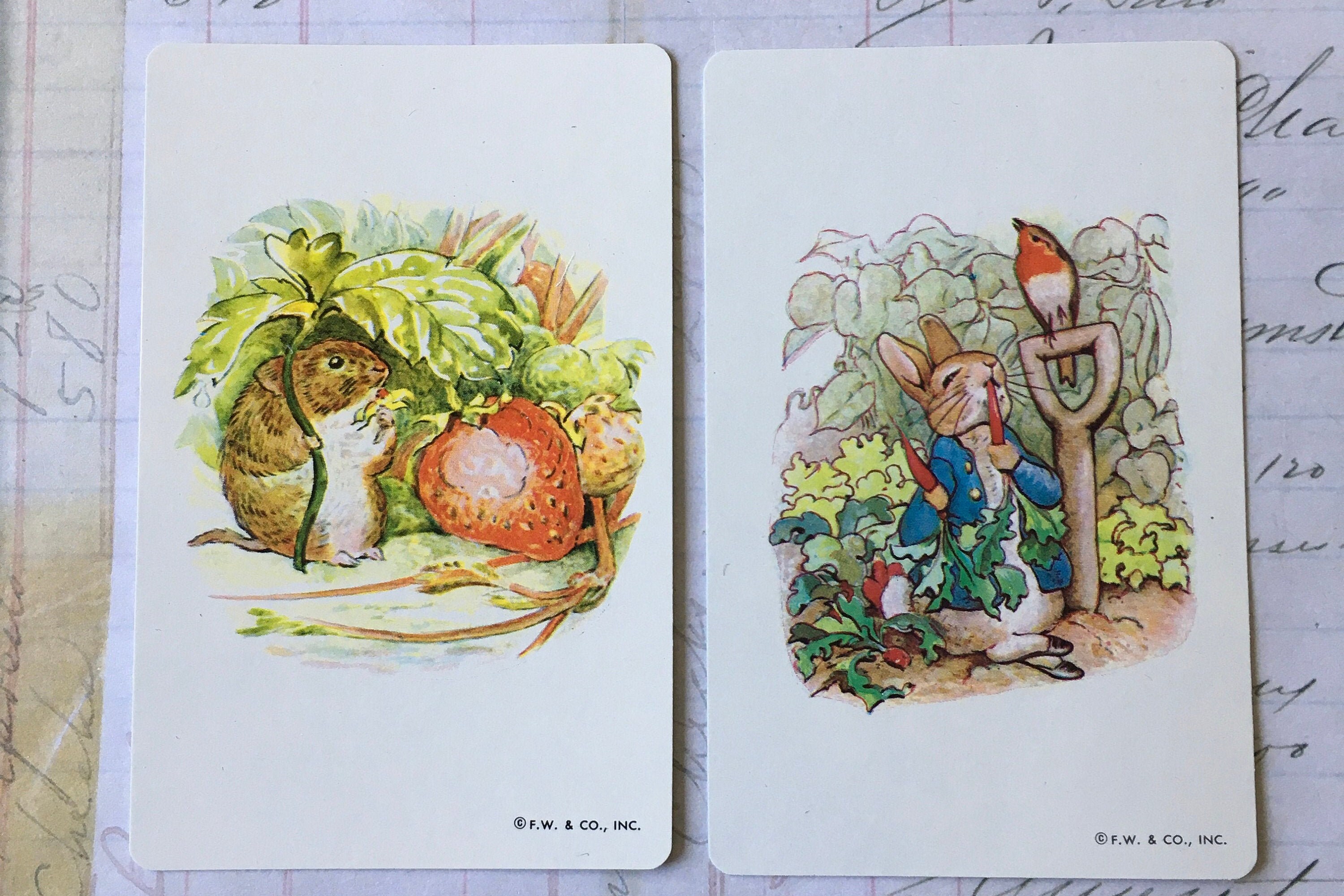 Peter Rabbit Cards / 2 Vintage Peter Rabbit Beatrix Potter - Etsy