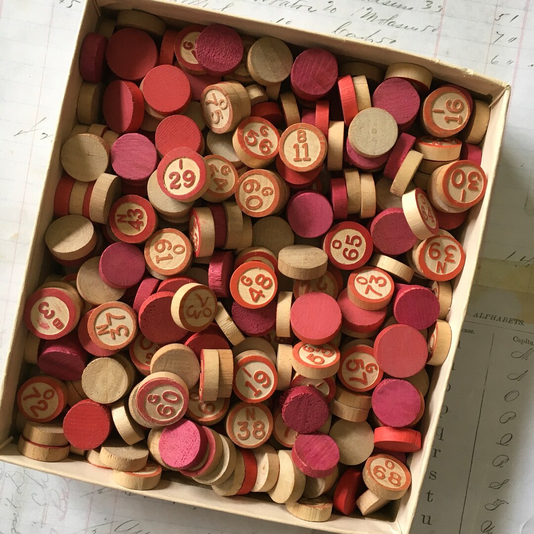 Bingo Numbers / 30 Vintage Wooden Bingo & Calling Numbers - Etsy