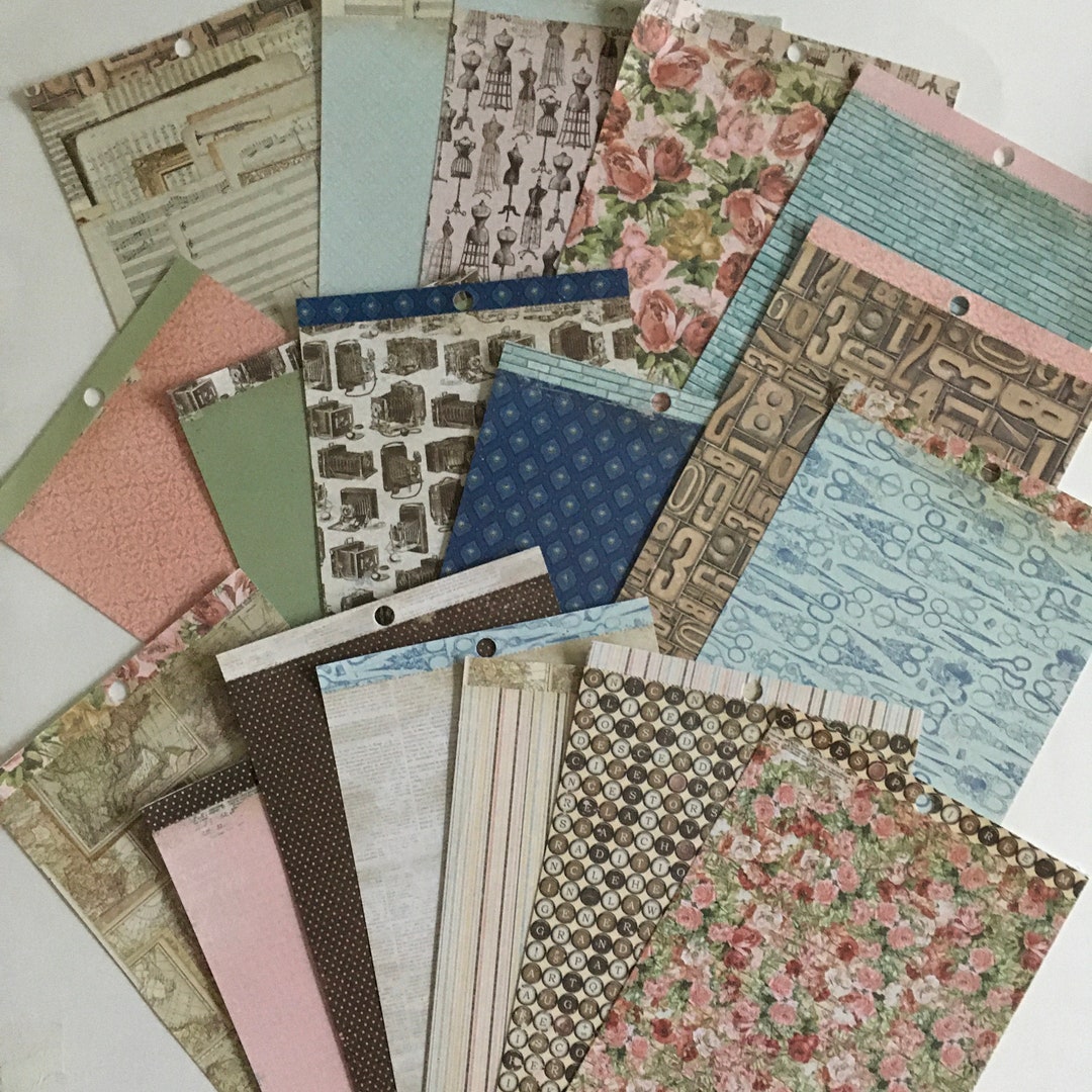 Floral Cardstock / 18 Sheets 6" X 8" Cardstock Paper Pink, Green, Blue ...