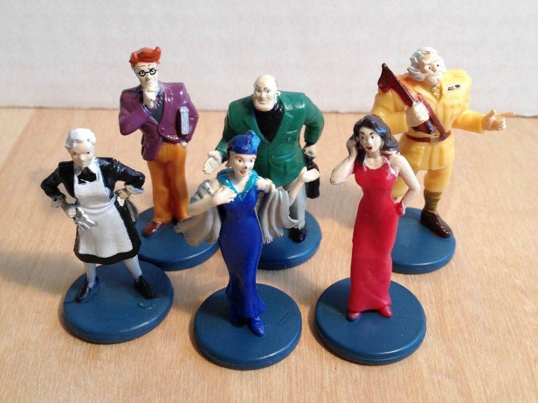 CLUE CHARACTERS / 6 Clue Game Suspect Tokens 2002 Great for Shadowboxes ...