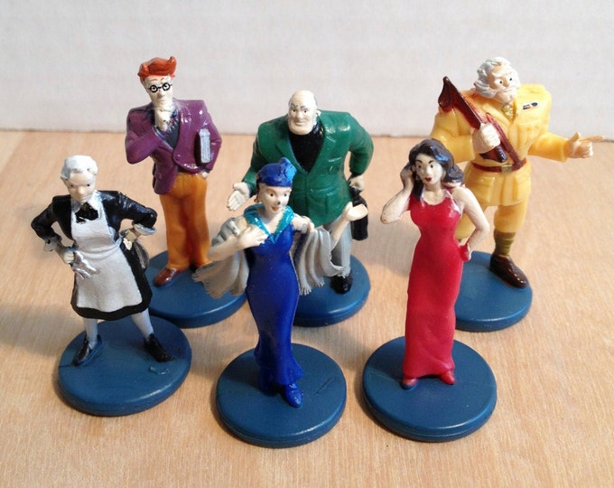 CLUE CHARACTERS / 6 Clue Game Suspect Tokens 2002 Great for Shadowboxes ...