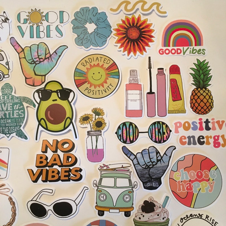 STICKERS / 35 Hydro Flask Stickers VSCO Girl for Laptop - Etsy