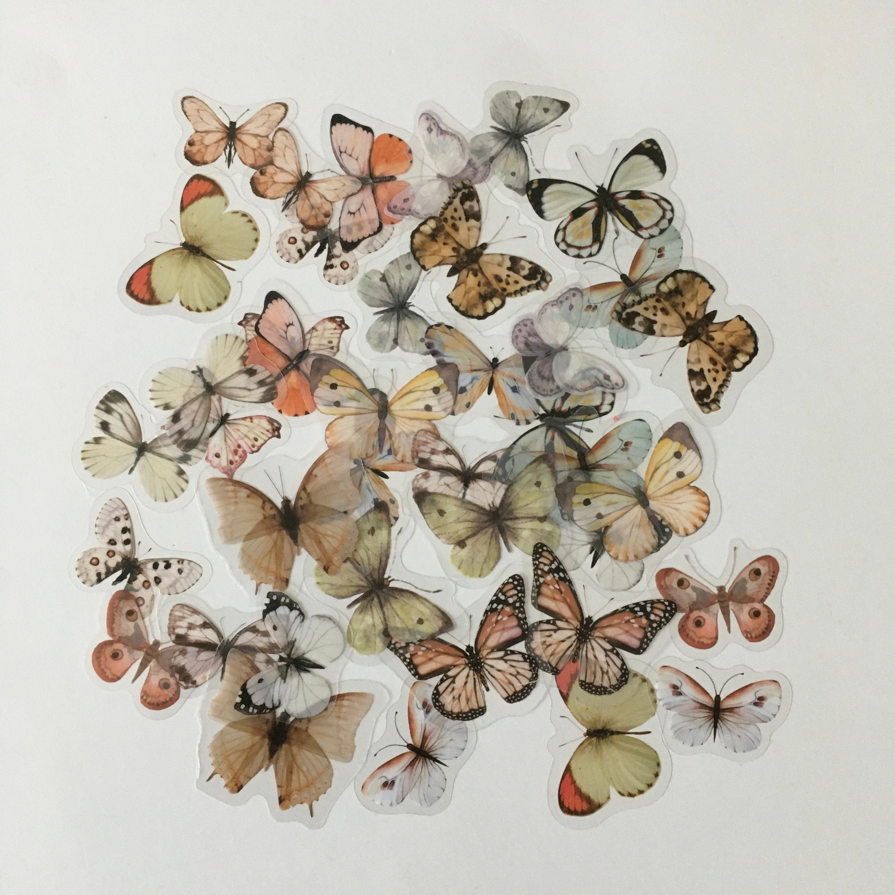 Butterfly Stickers / 40 Die Cut Stickers / Vinyl BUTTERFLY - Etsy