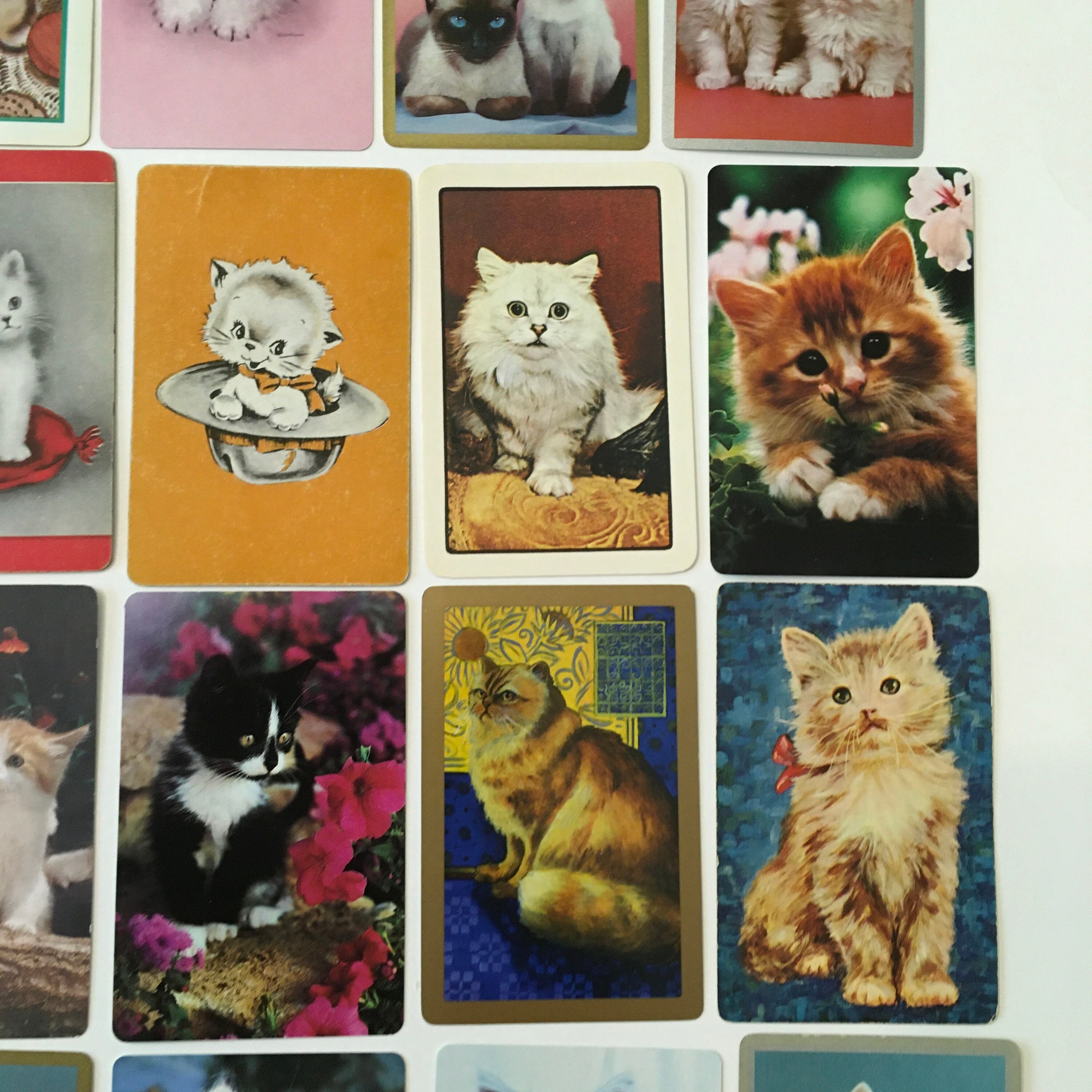 Cat Card / 1 Vintage Single Cat Playing Card Cute Kitten Card - Etsy UK