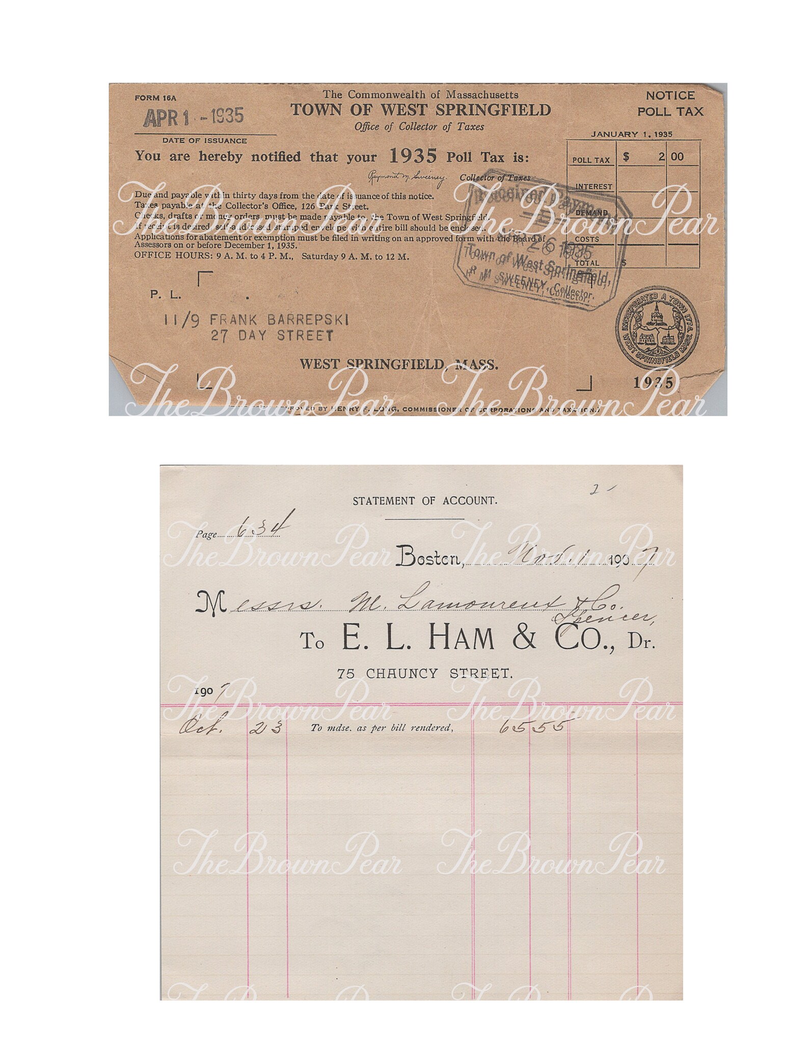 Printable Receipts / *INSTANT DOWNLOAD* 9 Printable Ephemera Receipts ...