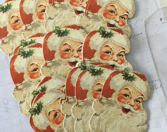 Santa Die Cuts / 20 Santa Face Die Cuts - Etsy