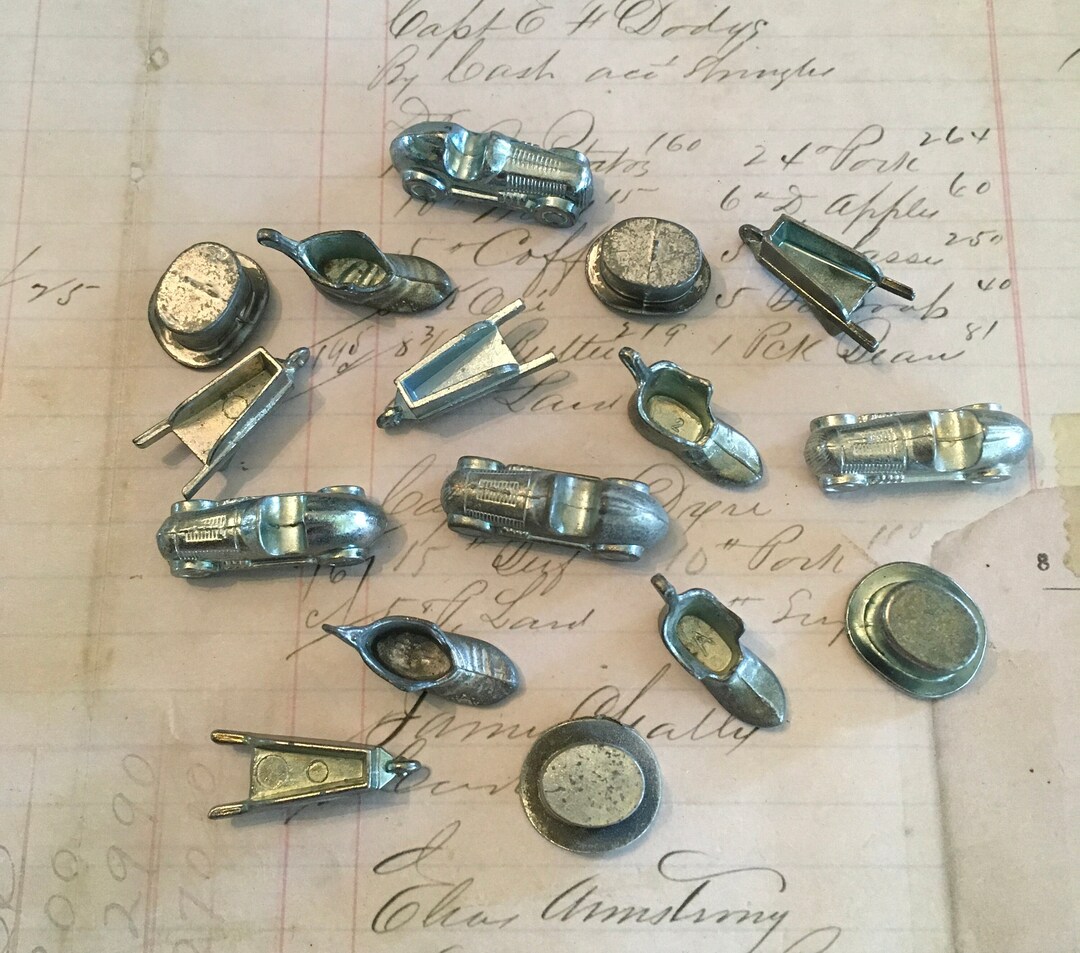 Monopoly Tokens / 16 Metal Monopoly Game Tokens Great for Mixed Media ...