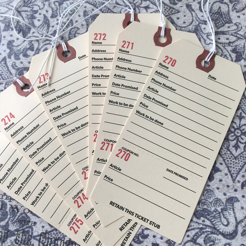 Repair Tags / 10 Manila repair Tags w/ string Great for | Etsy