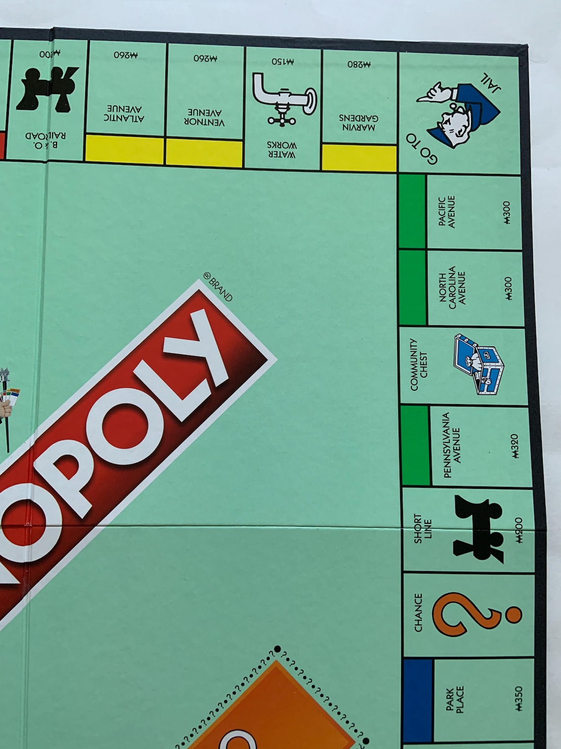 Monopoly Board / Vintage Monopoly Game Board Only -- Great for Crafts ...