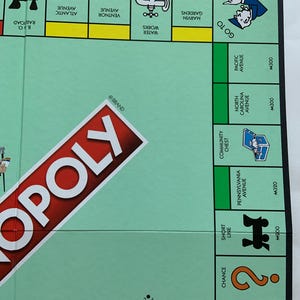 Monopoly Board / Vintage Monopoly Game Board Only -- Great for Crafts ...