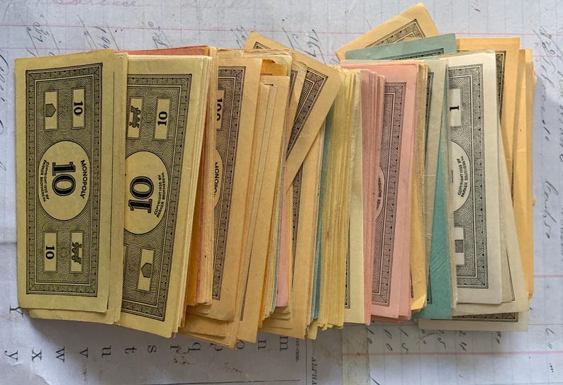 Monopoly Game Money SMALL SIZE by Parker Brothers 1935 for Mixed Media ...
