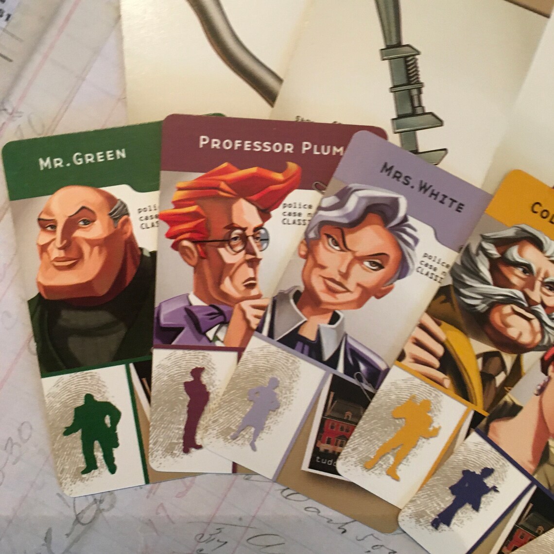 CLUE GAME Cards / 21 Vintage Clue Game Cards 1986 Great for - Etsy
