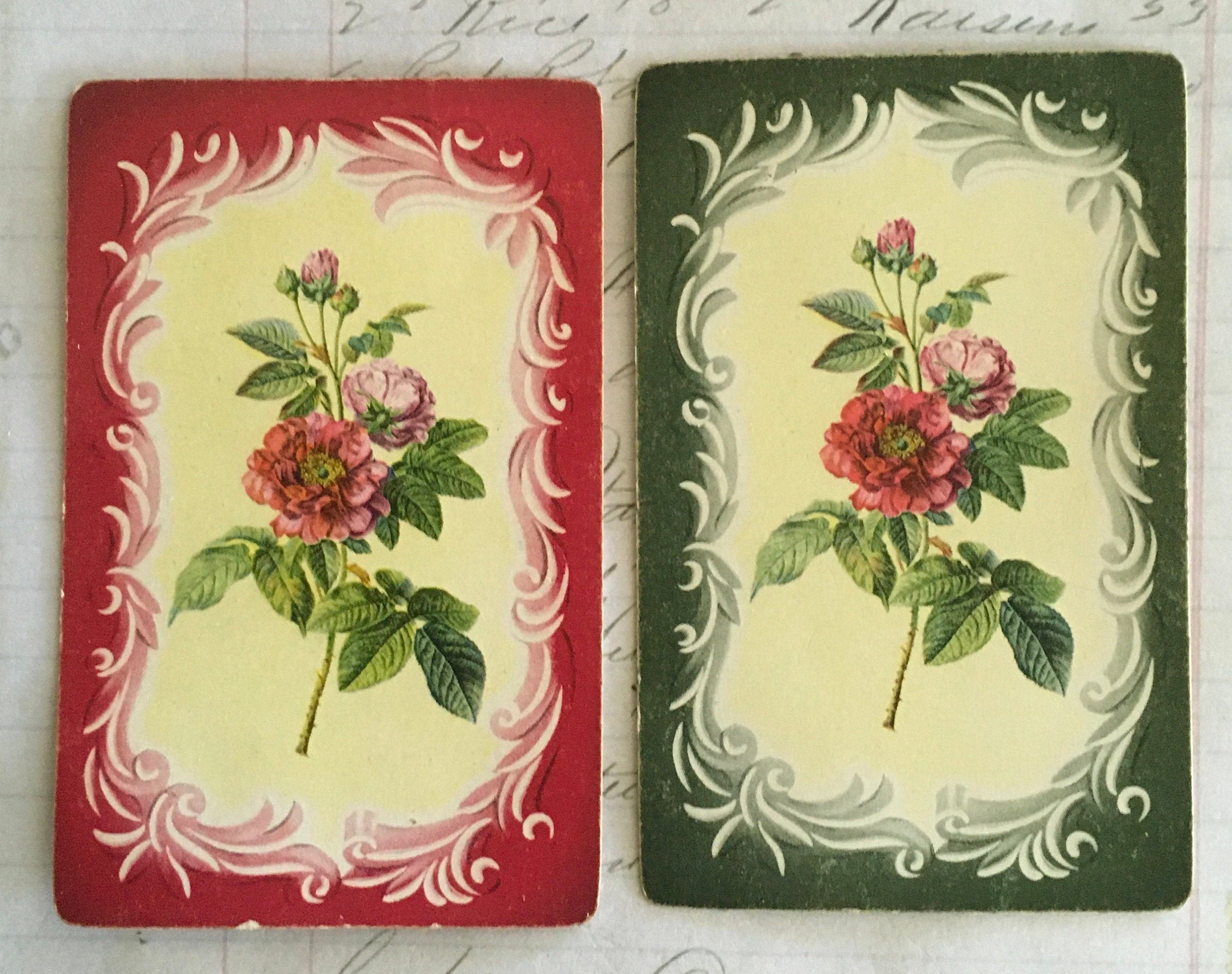 Greeting Cards Paper & Party Supplies 2 Pretty Victorian Cards With ...