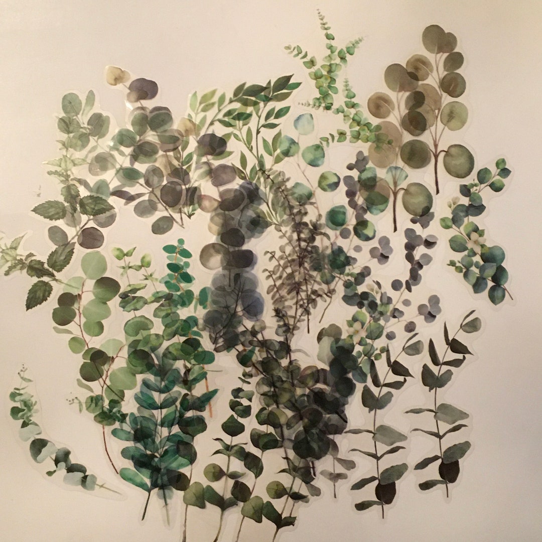 Sticker Pack / 40 Pc. Vintage Style Leaves & Stems Stickers - Etsy