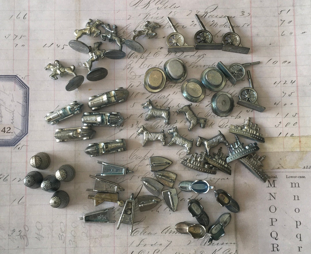 Monopoly Tokens / 50 Vintage Monopoly Game Tokens for Crafts, Altered ...