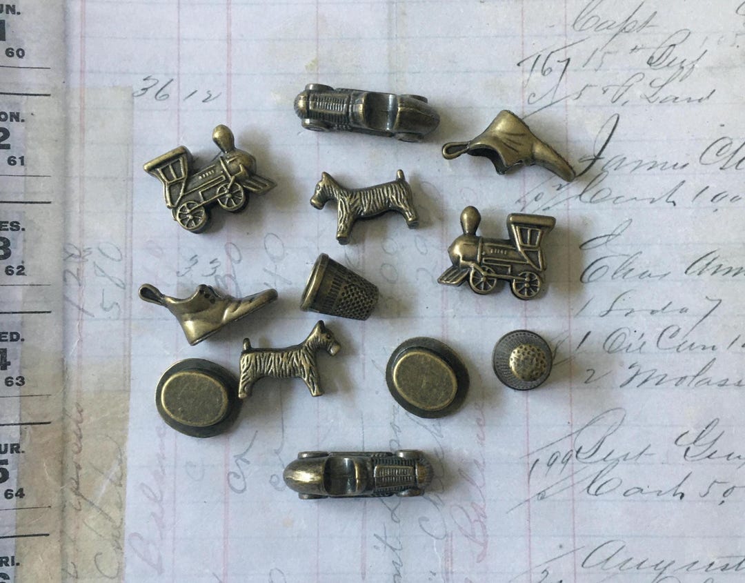 Monopoly Tokens / 12 Vintage Monopoly Game Tokens Bronze Tokens ...